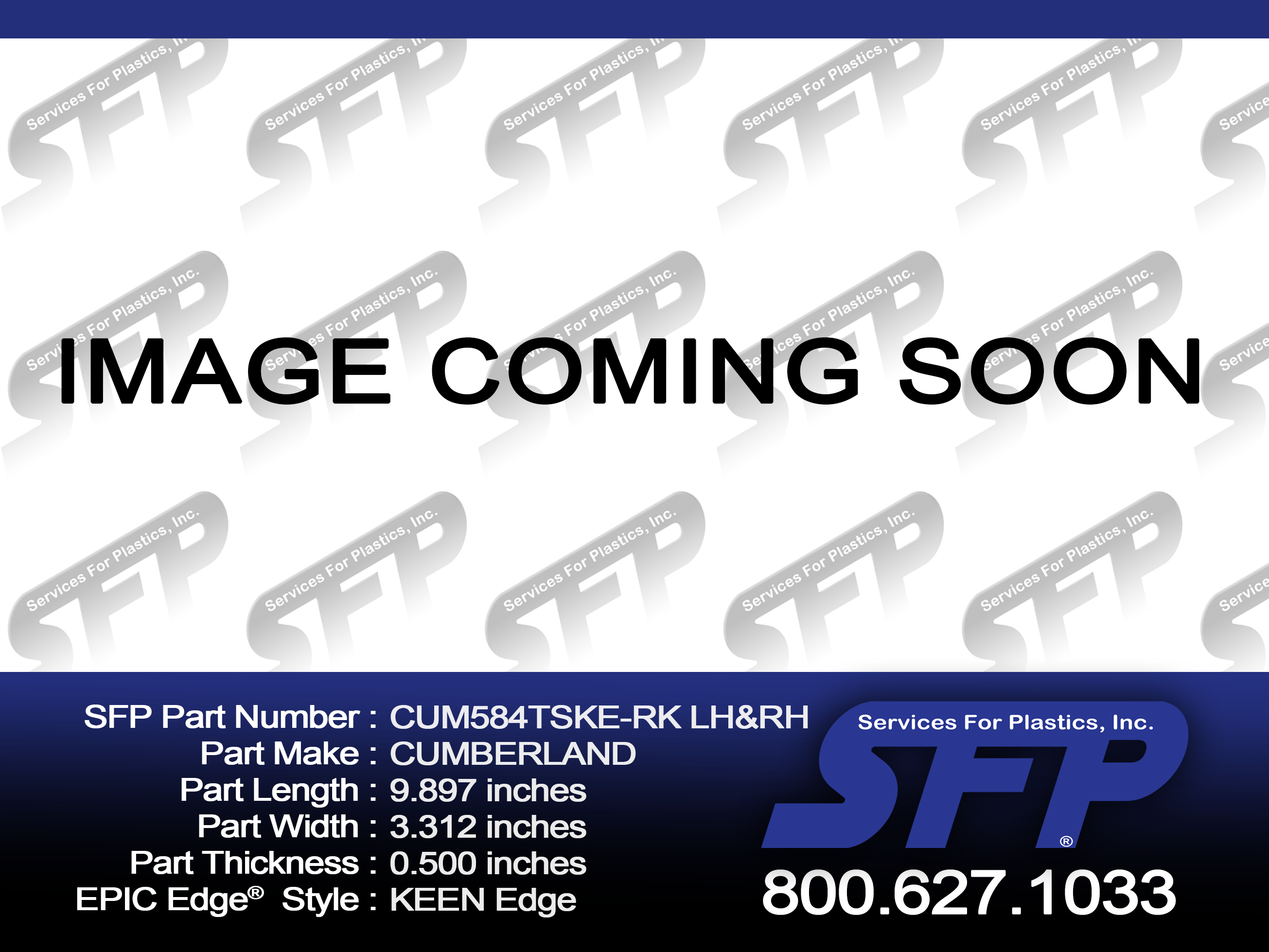 Cumberland Granulator Knives CUM584TS | Services For Plastics, Inc.