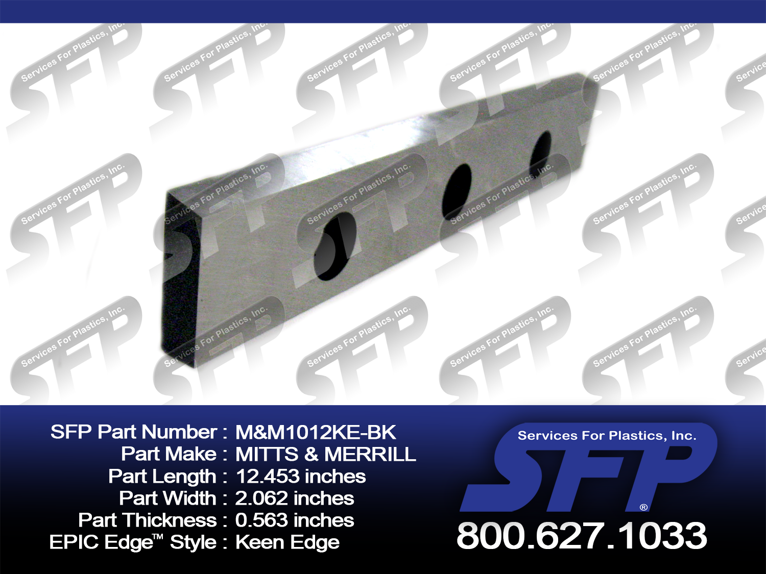 Mitts & Merrill Granulator Knives MM | Services For Plastics, Inc.